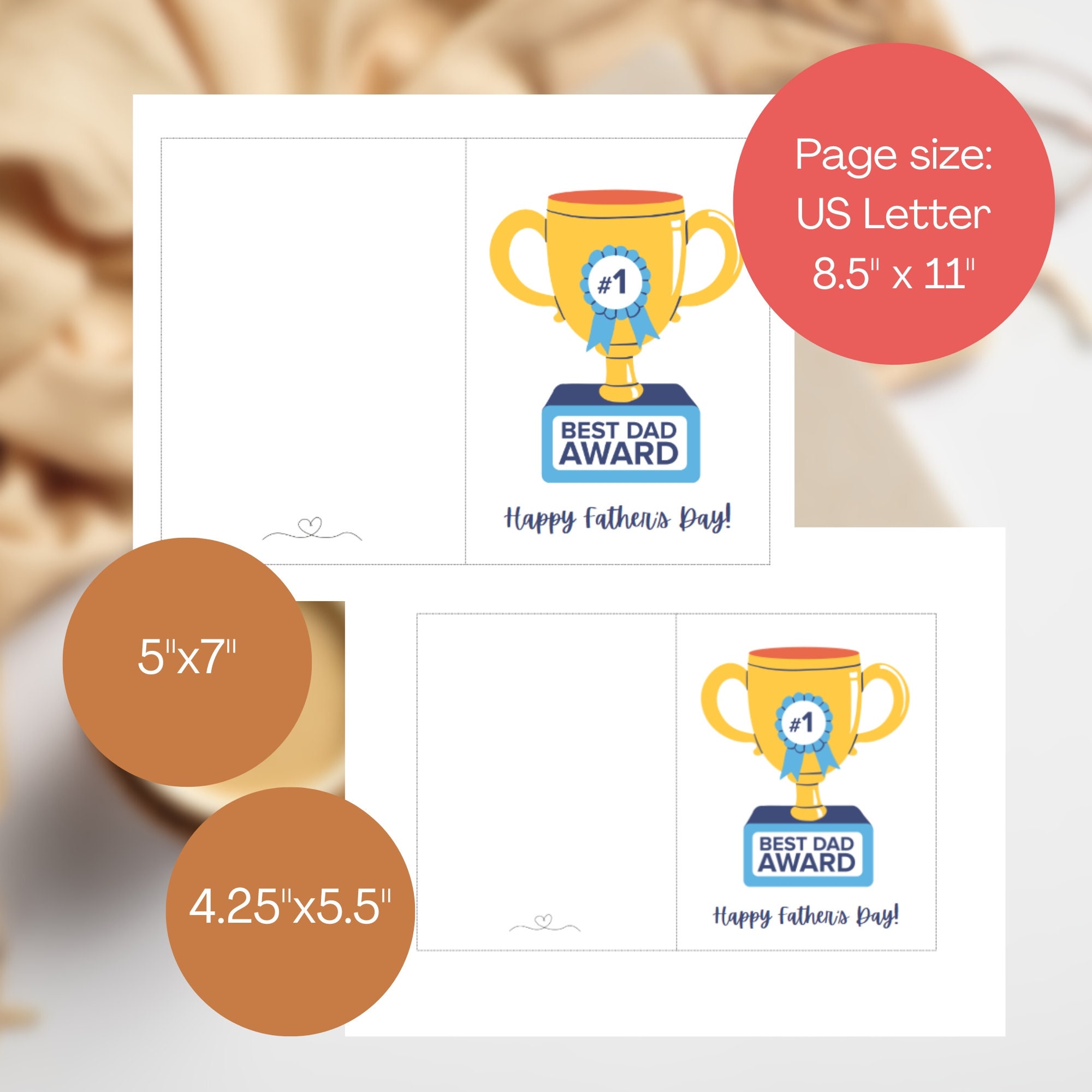 Printable Father's Day Card, Folded Funny Fathers Day Card for Dad ...