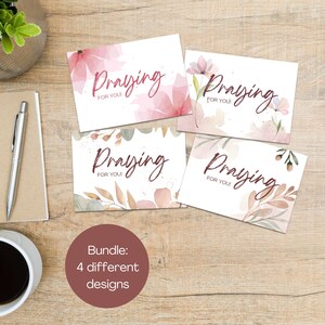 Printable Prayer Cards, Set of 4 Praying for You Cards, Christian Bible ...