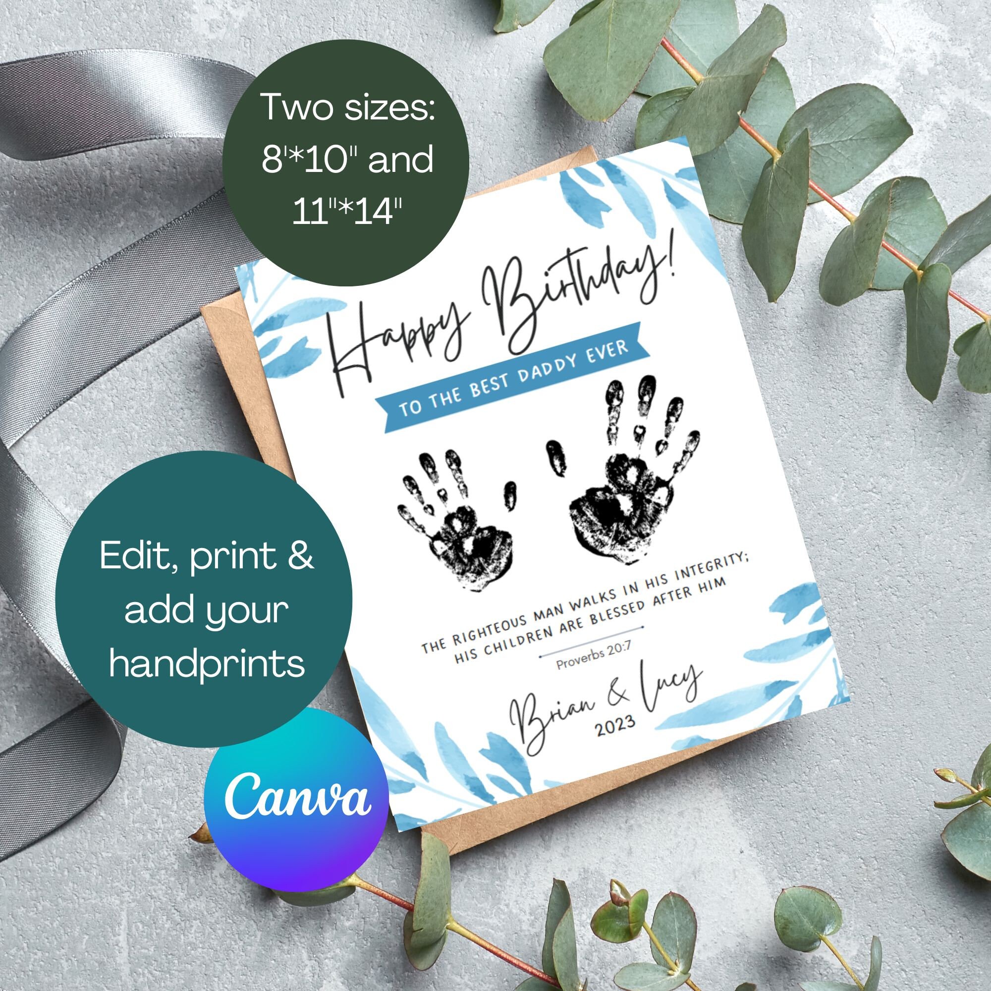Editable Scripture Happy Birthday Handprint Craft, Personalized ...