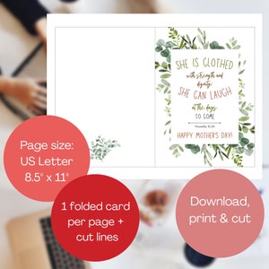 Scripture Mothers Day Cards, Printable Mother's Day Cards, Christian ...