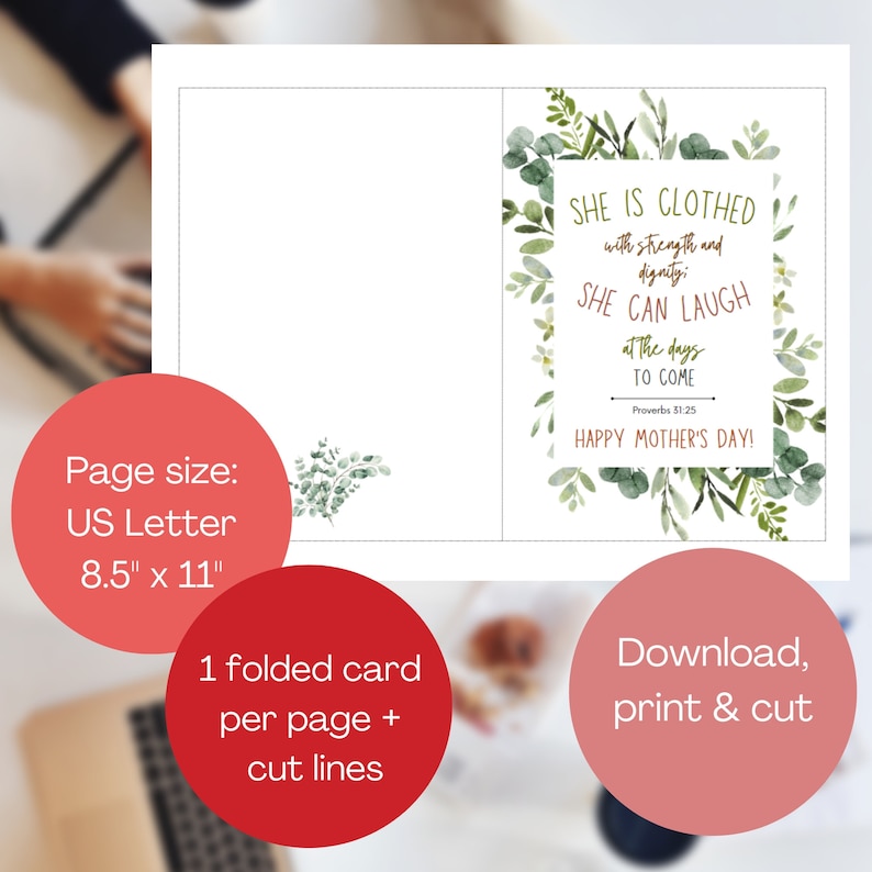 Scripture Mothers Day Cards Printable Mother's Day Cards - Etsy