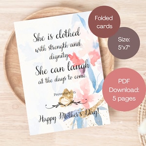 Scripture Mothers Day Cards, Printable Mother's Day Cards, Christian ...