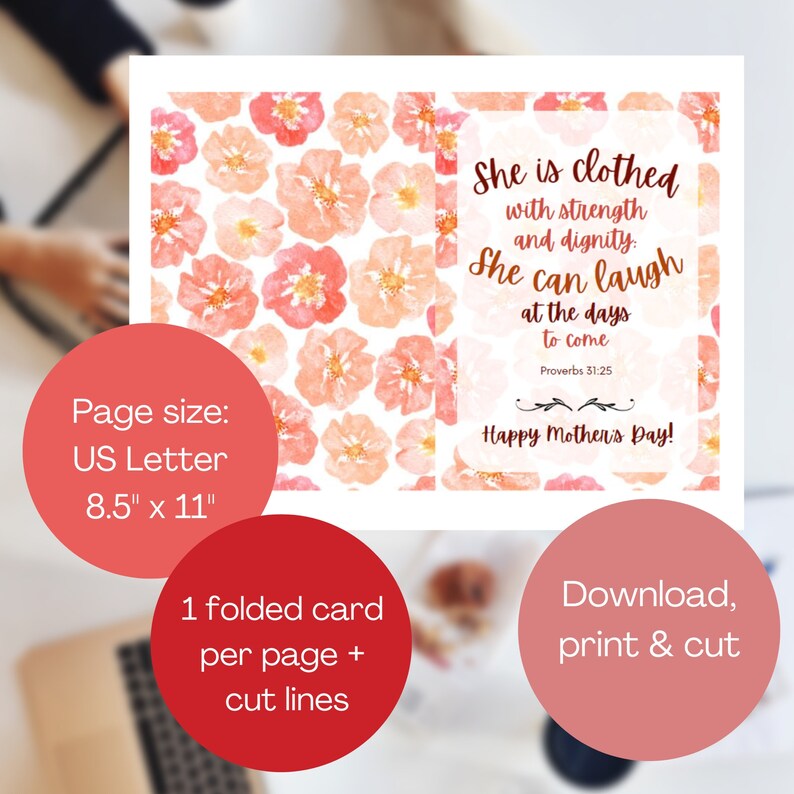 Scripture Mothers Day Cards, Printable Mother's Day Cards, Christian ...