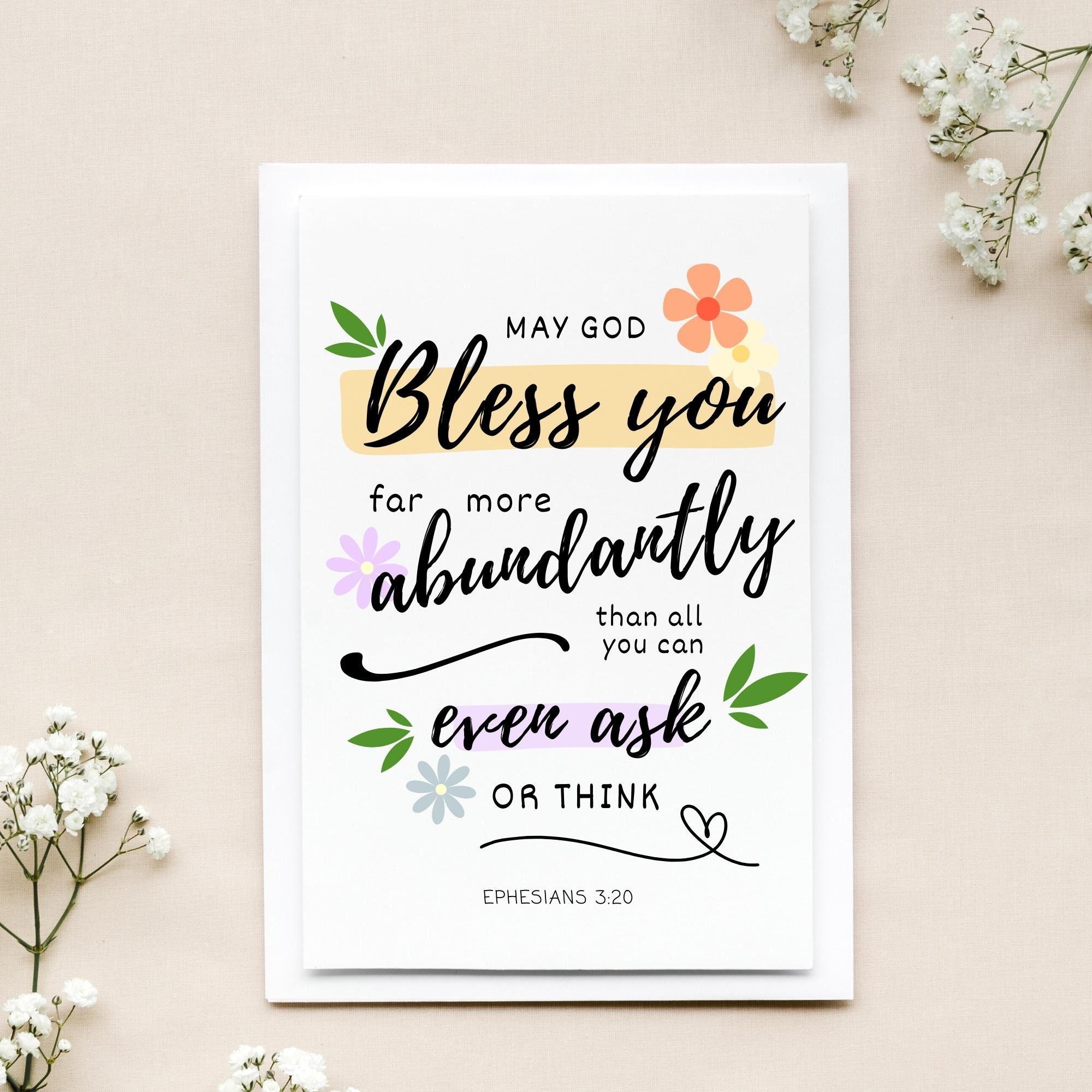 Christian Birthday Card With Photo: Editable Scripture Verse (digital ...