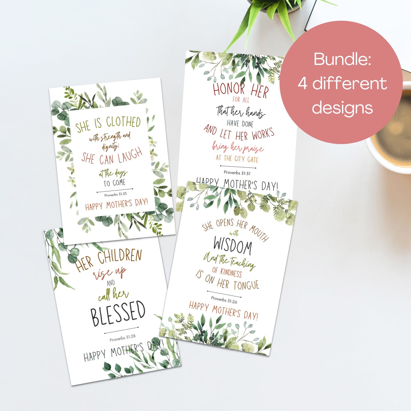 Scripture Mothers Day Cards, Printable Mother's Day Cards, Christian ...