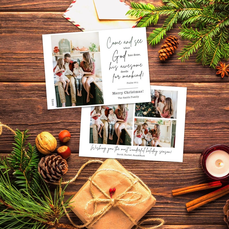 Christian Christmas Cards With Photo, Religious Christmas Card Template ...