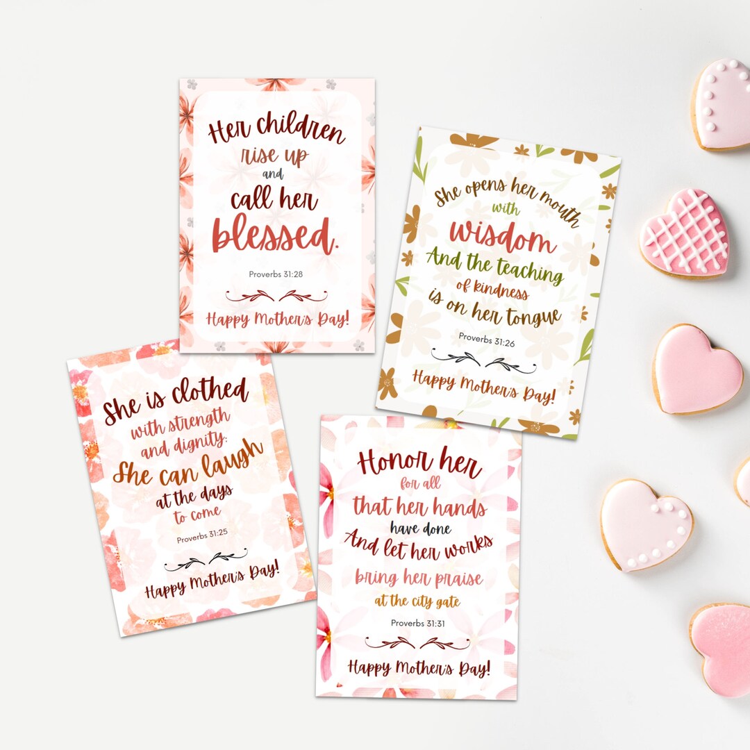 Scripture Mothers Day Cards, Printable Mother's Day Cards, Christian ...