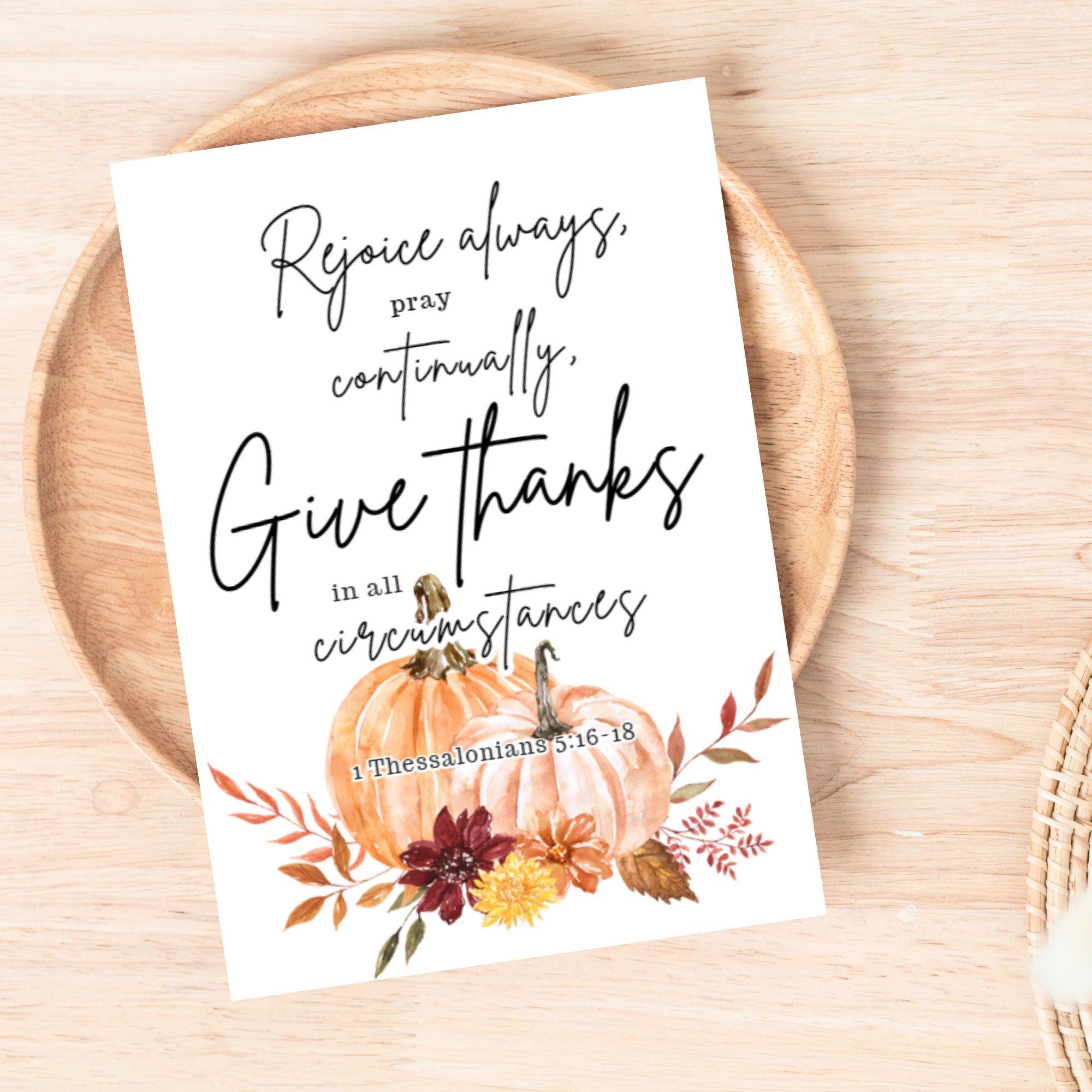 Thanksgiving Scripture Cards: Christian Bible Verse Printables (PDF) - Etsy