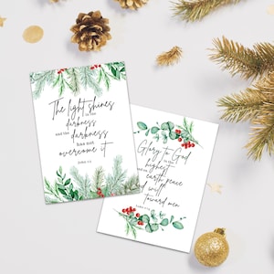 Printable Christian Christmas Greeting Cards, Scripture Cards ...