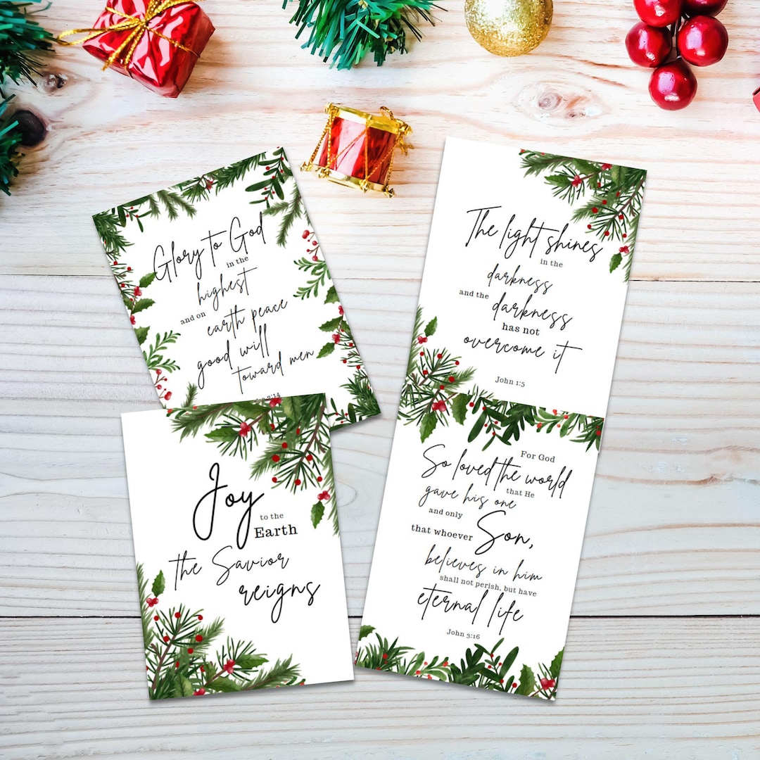 Printable Christian Christmas Greeting Cards, Scripture Cards ...