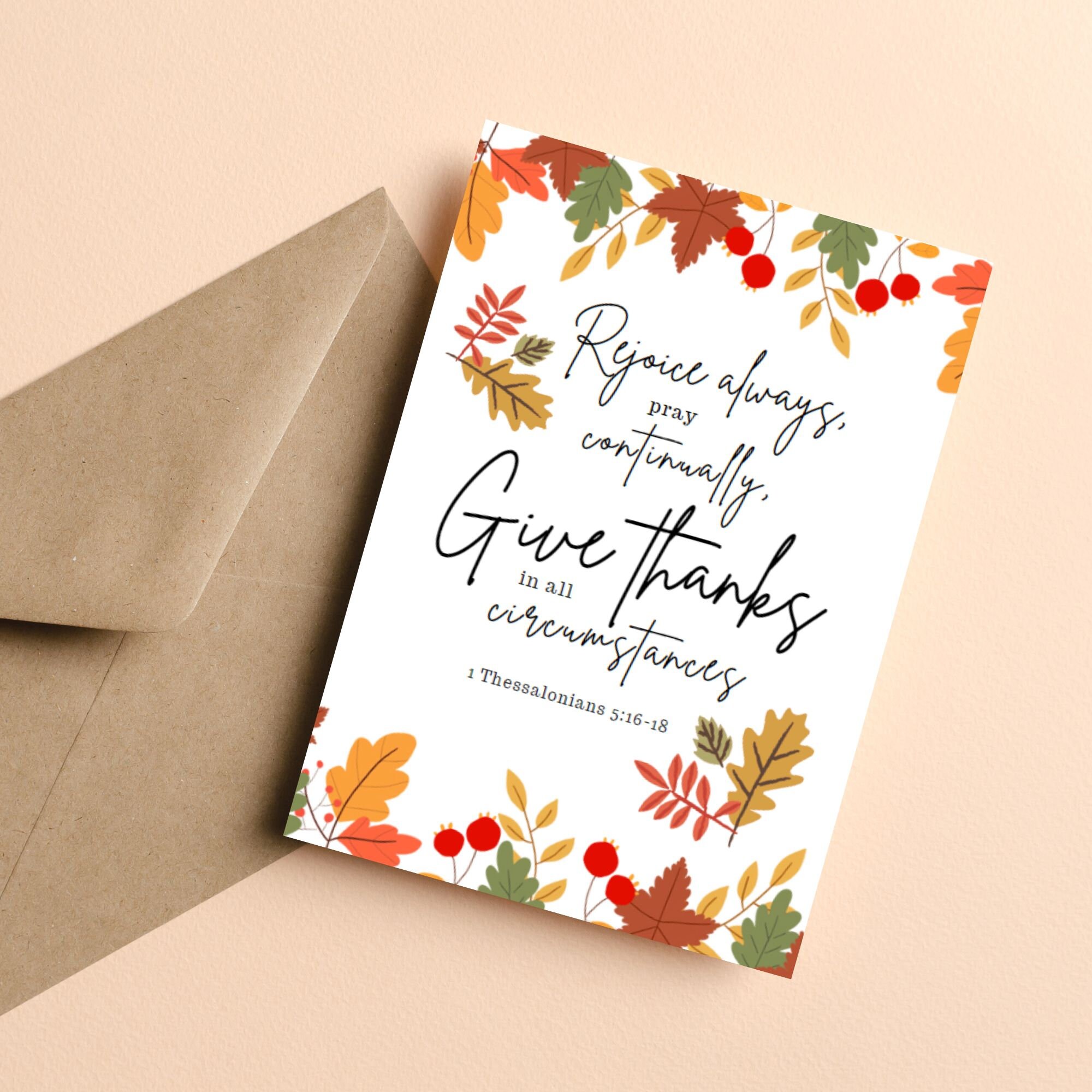 Thanksgiving Scripture Cards: Christian Bible Verse, Printable Greeting ...