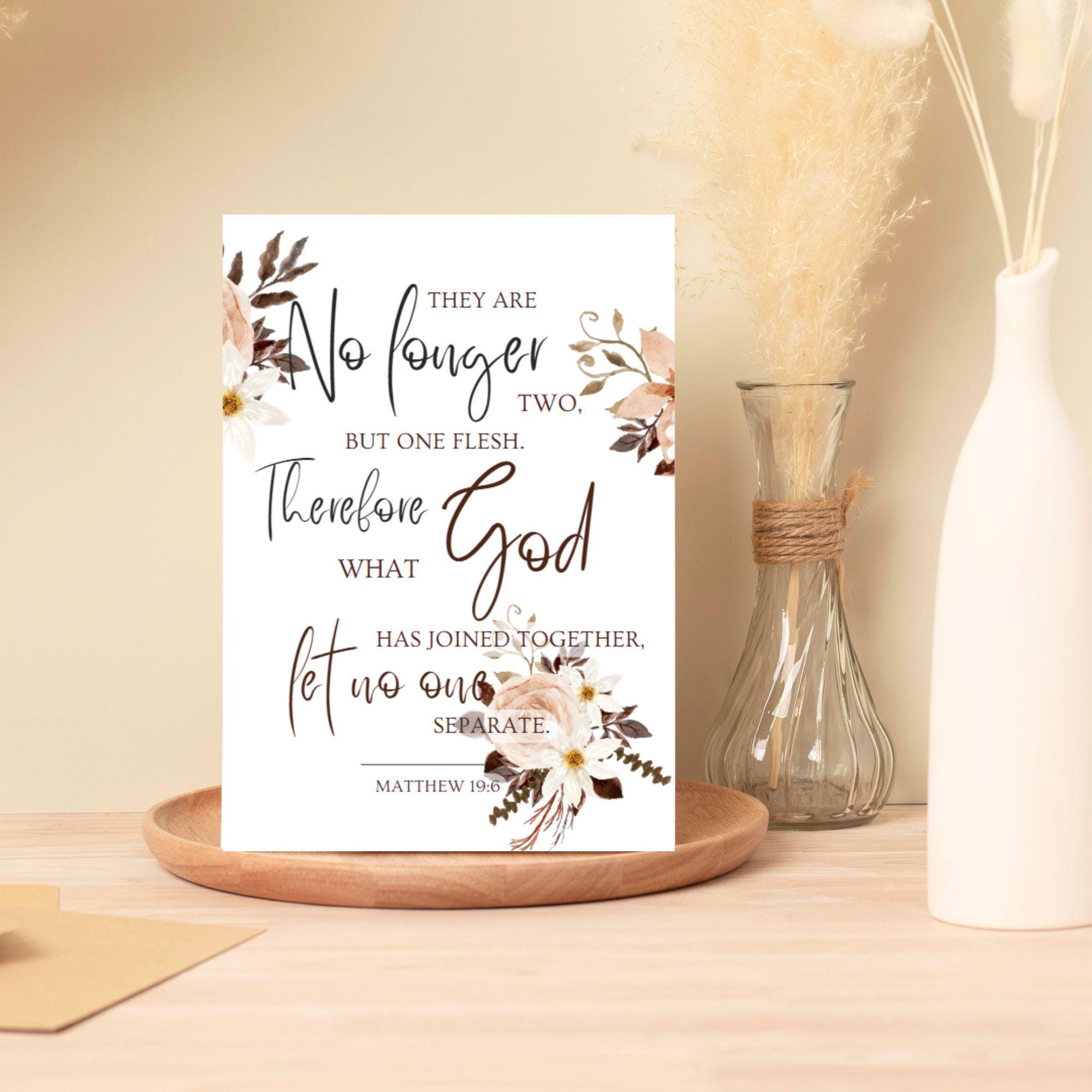 Christian Wedding Card: Bible Verse Congratulations (PDF Download) - Etsy