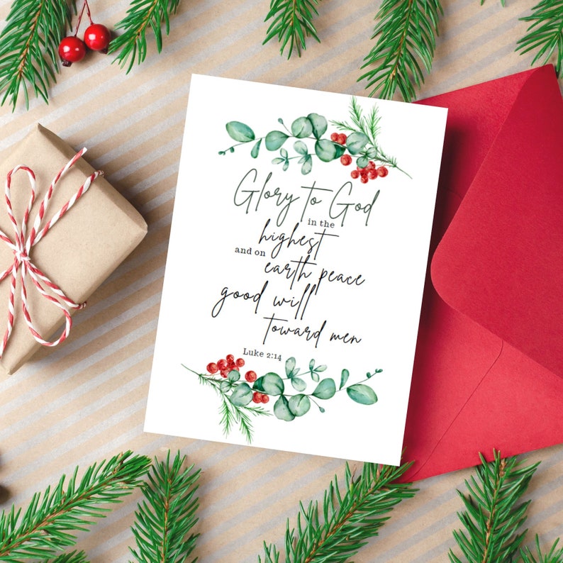 Printable Scripture Christmas Cards: Handmade Christmas Card Bible ...