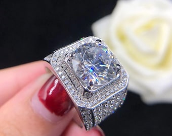 Men Big Diamond Ring - Etsy