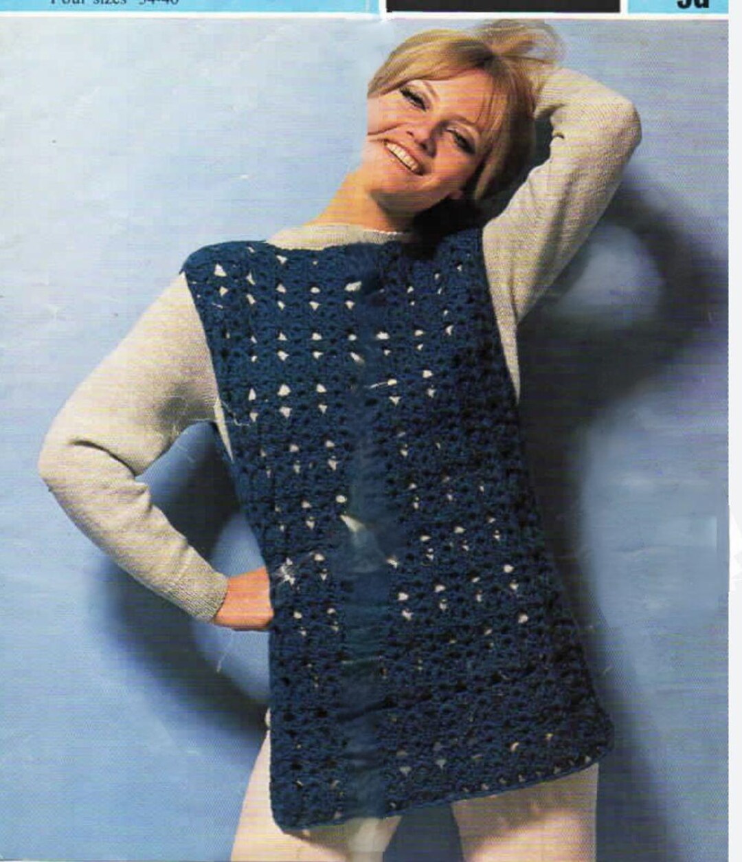 Crochet Vest Tabard Pattern, Women Tabard Pattern, Easy Pattern Vest ...