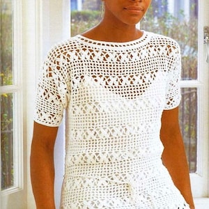 Crochet Tunic Pattern, Lace Tunic Crochet, Lace Sweater Crochet, Cover ...