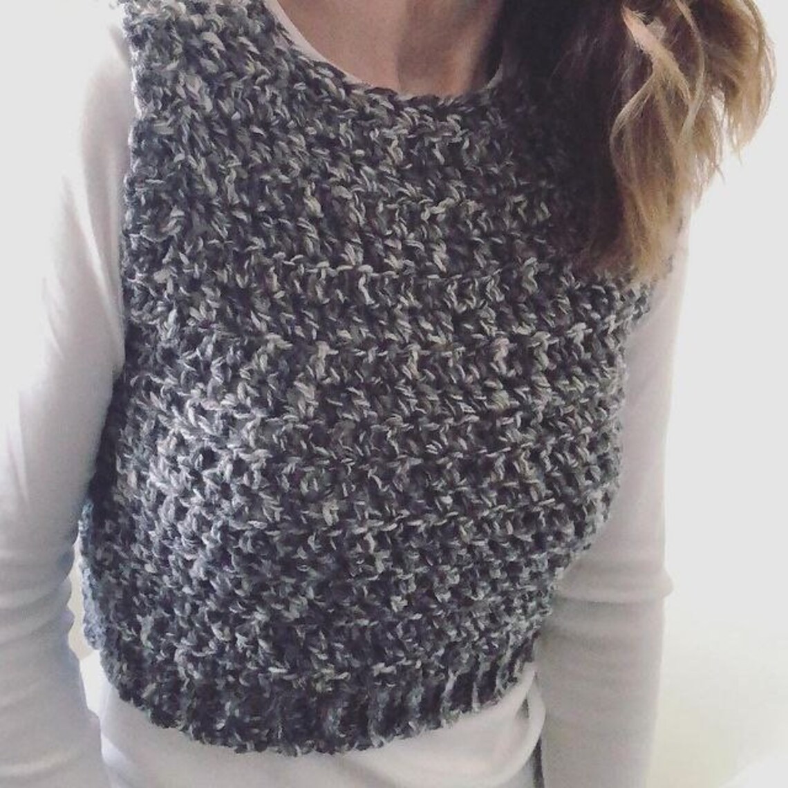 Easy Crochet Vest Pattern, Beginner Bulky Yarn (PDF Pattern) - Etsy