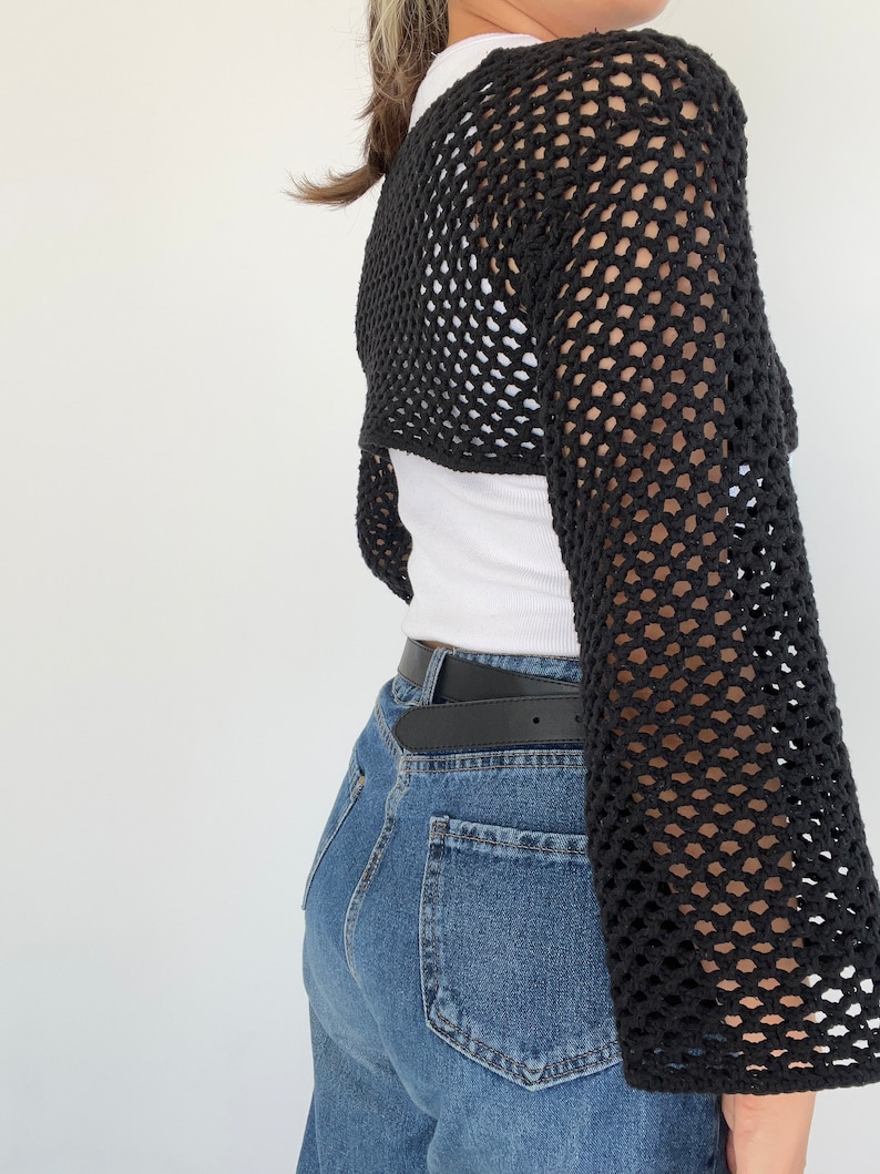 Crochet Mesh Top Pattern Mesh Sweater Crop Sweater Mesh - Etsy