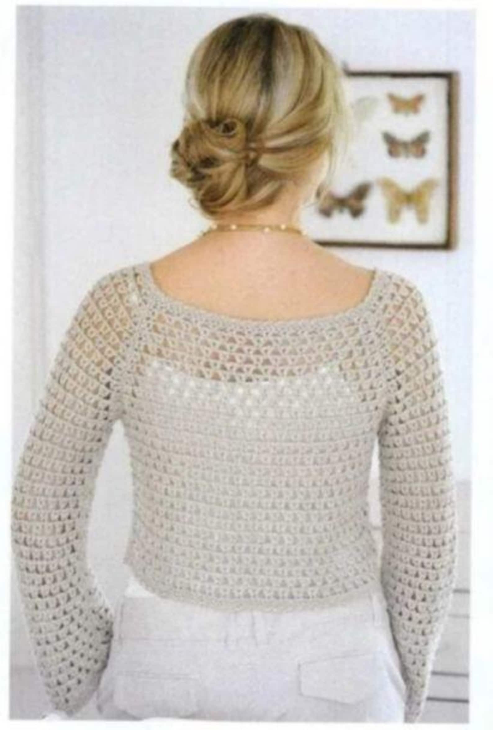 Mesh Cardigan Pattern, Lace Crochet Pattern Cardigan, Lace Top Crochet ...