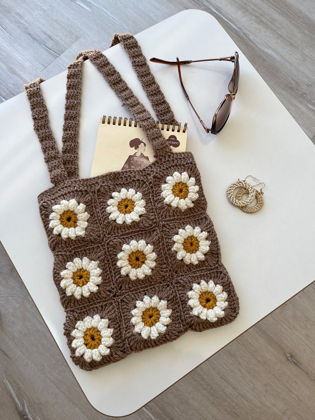 Daisy Crochet Bag Pattern: Granny Square Tote (PDF Pattern) - Etsy