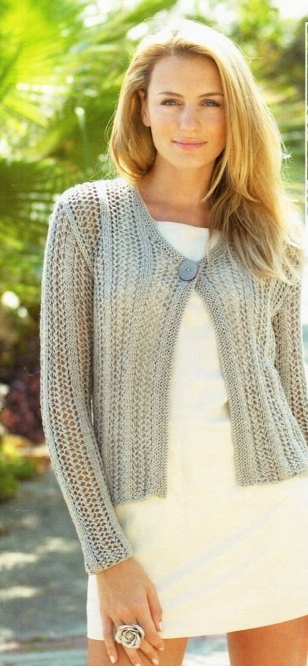 Cardigan Pattern , Knitting Patterns , Summer Cardigan, Lace Knit ...