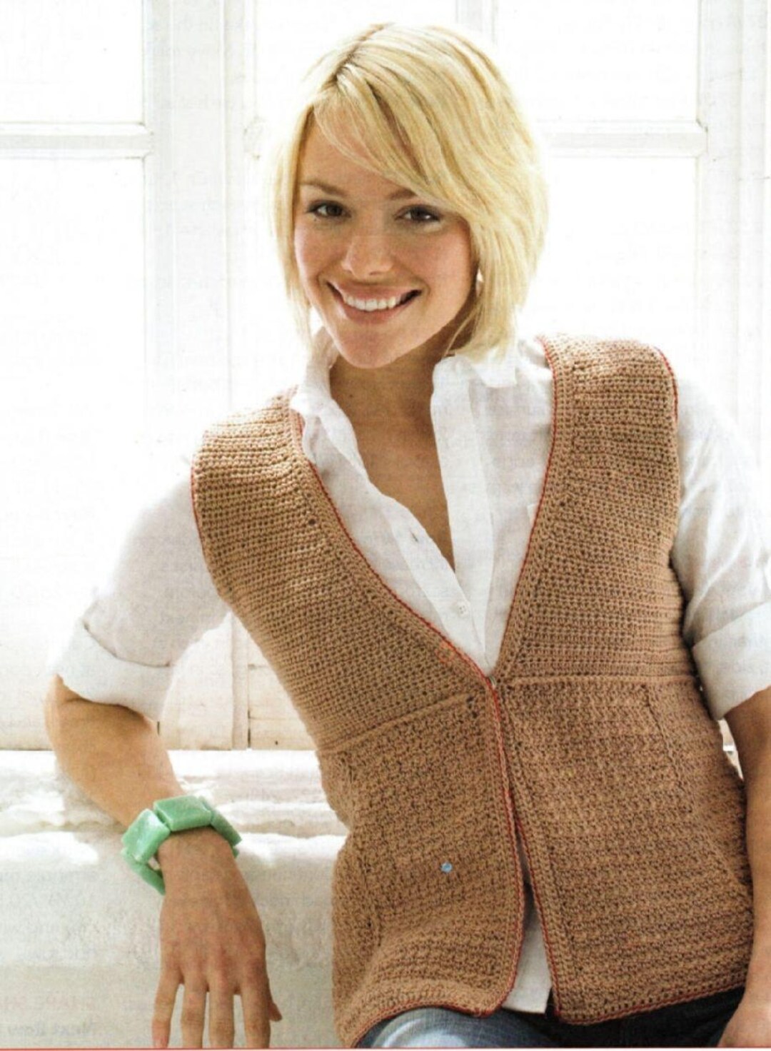 Crochet Vest Pattern: V-neck Sleeveless Top (PDF Pattern) - Etsy