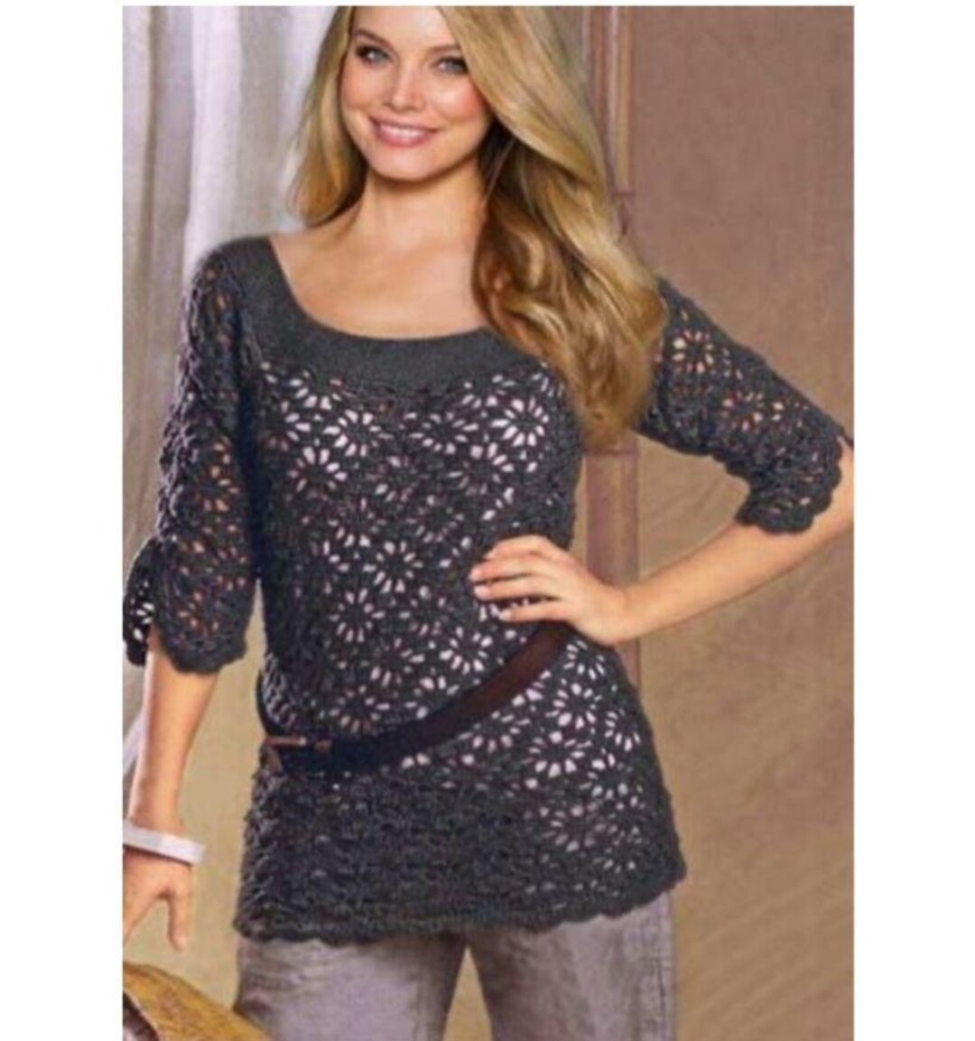 Tunic Top Crochet Knitting Pattern, Top Crochet Pattern, Summer Lace ...