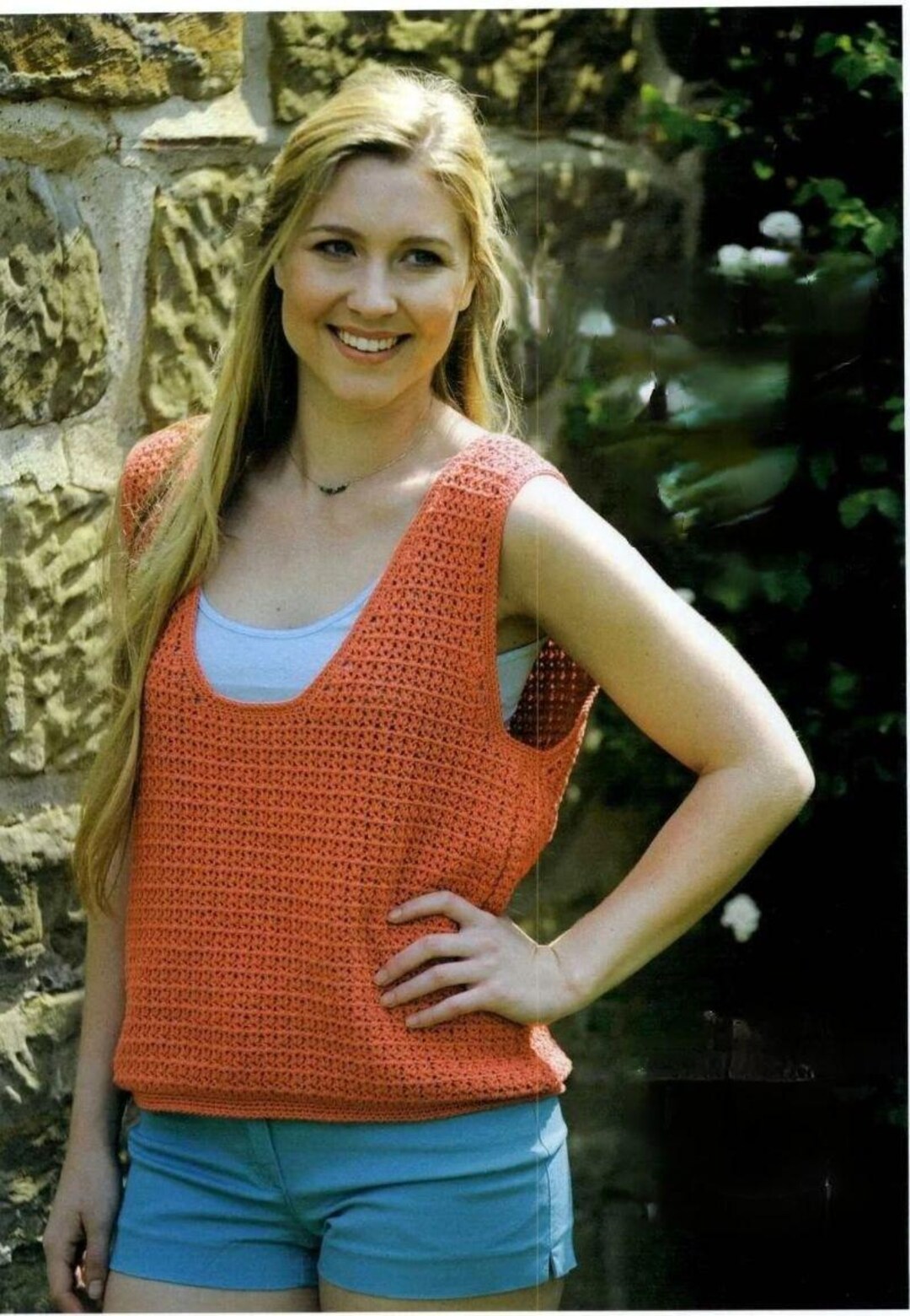 Top Pattern, Vest Top Pattern, Summer Top Pattern, Sleeveless Sweater ...