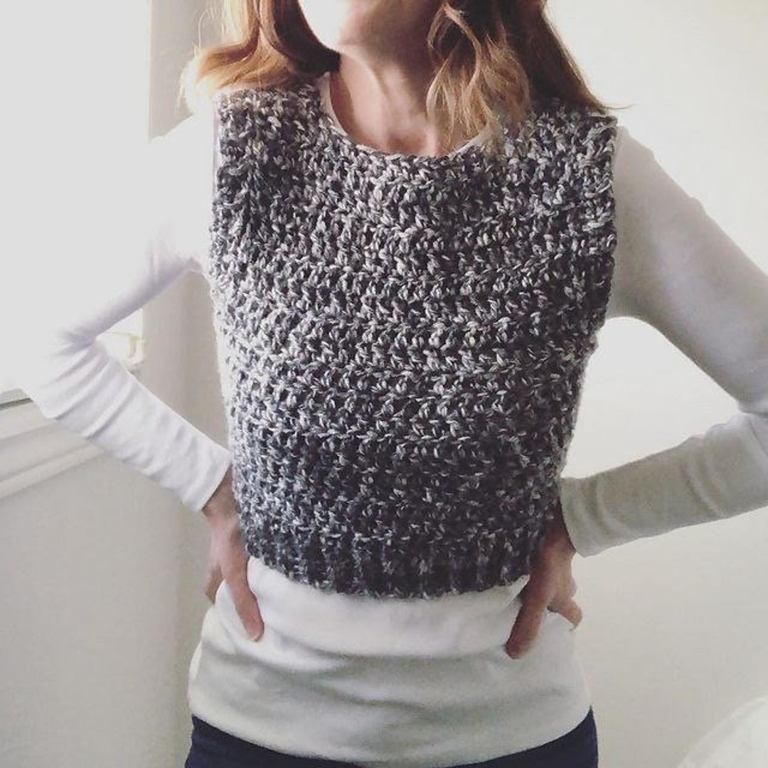 Easy Crochet Vest Pattern, Beginner Bulky Yarn (PDF Pattern) - Etsy