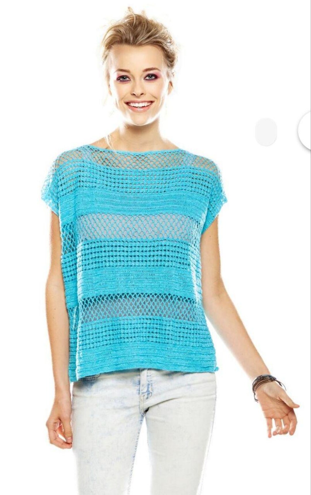 Lace Top Crochet Pattern , Summer Top Crochet, Beach Tunic Crochet ...