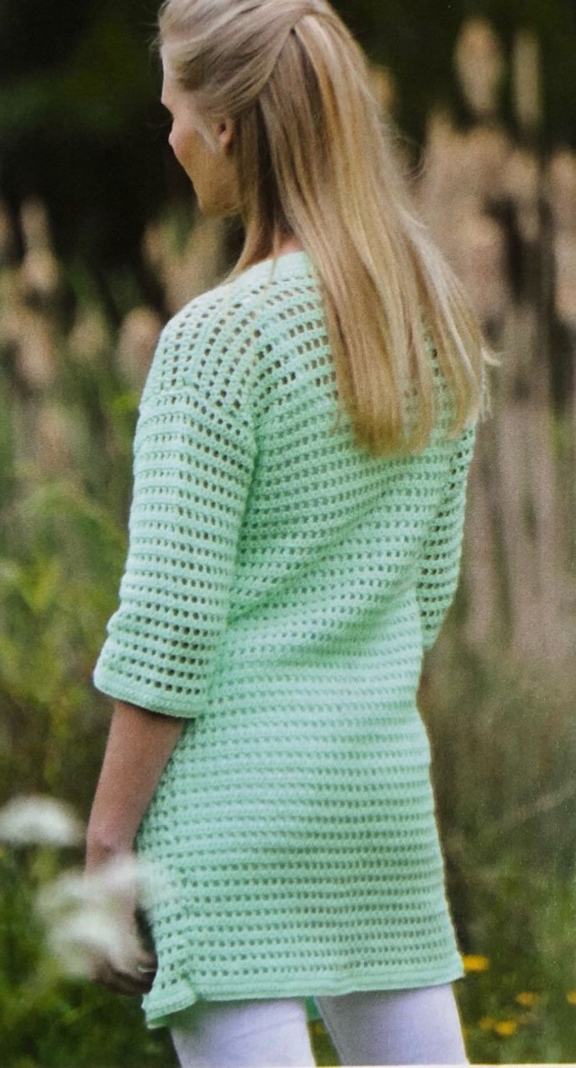 Crochet Mesh Cardigan Pattern, Long Summer Cardigan (PDF Download) - Etsy