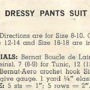 Crochet Pantsuit Pants and Top Patterns Lace Women Pattern Set Trousers ...