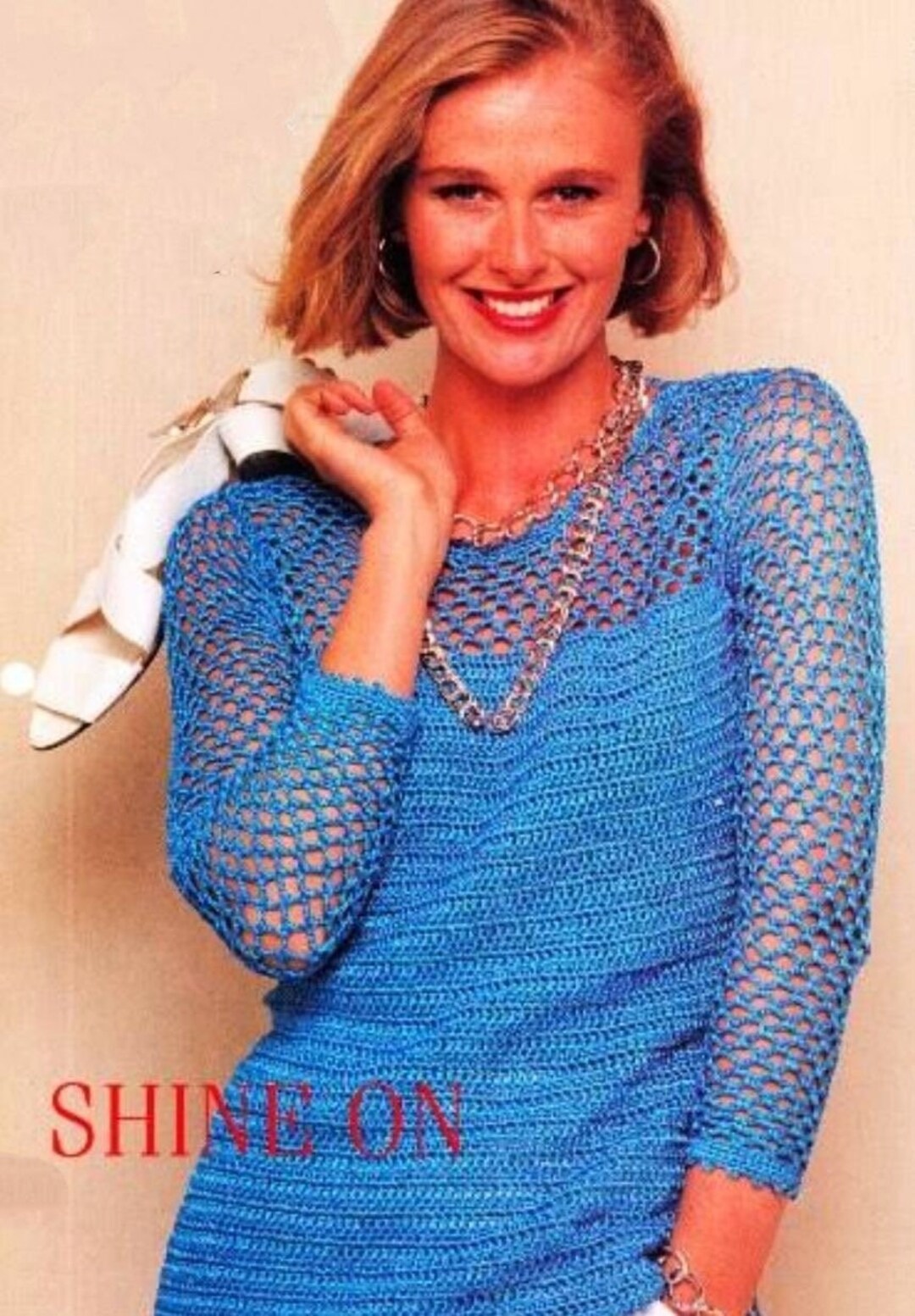 Crochet Mesh Sweater Pattern, Cover up (PDF) - Etsy