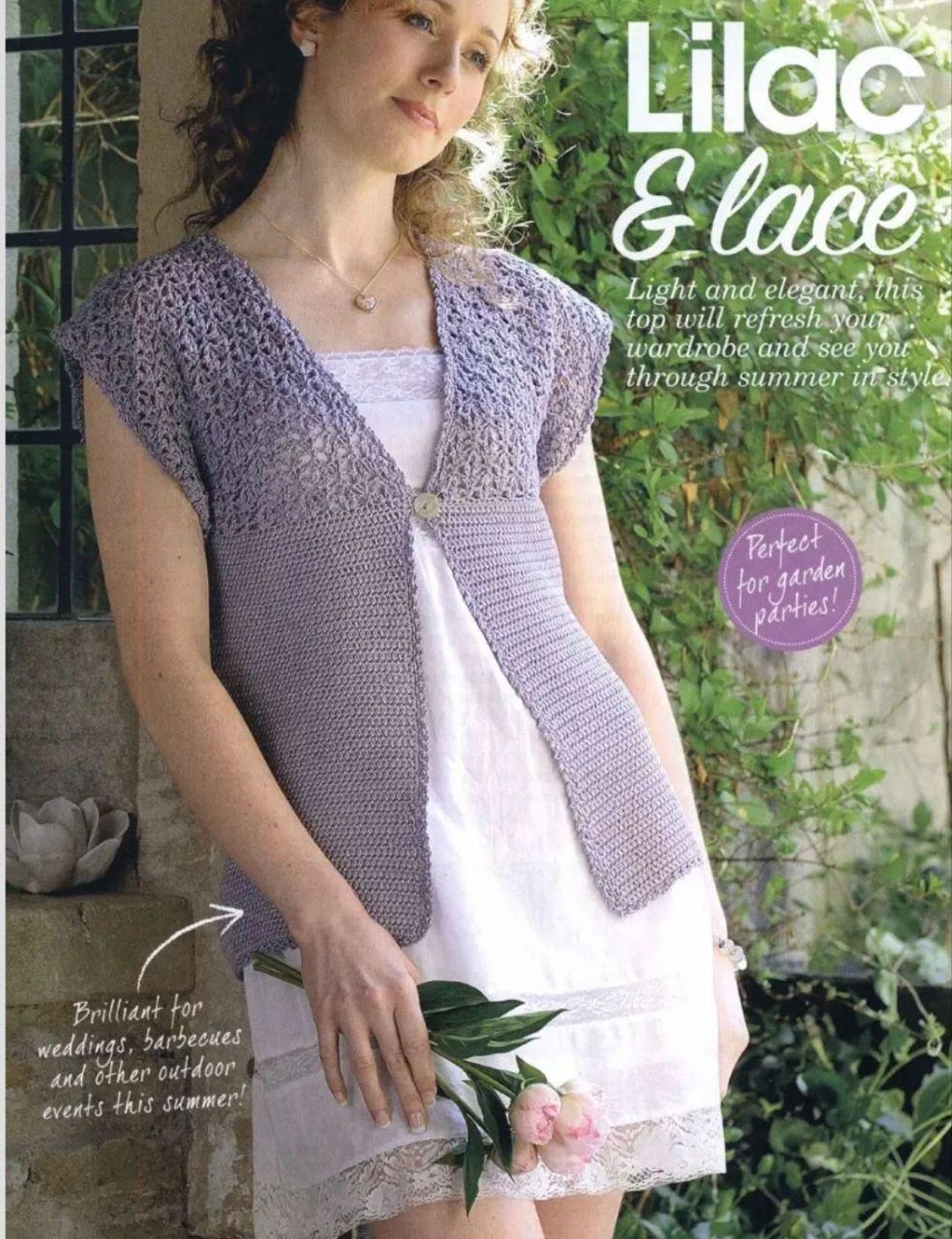 Crochet Lace Vest Pattern (PDF Download) - English - Etsy