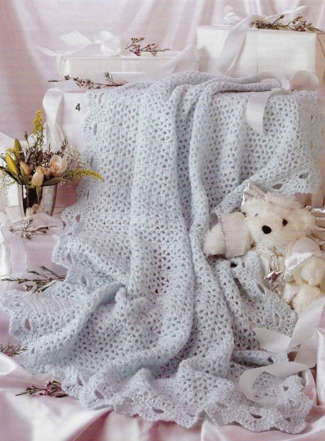 7 Baby Afghan Crochet Blanket Patterns: Vintage Collection (PDF ...