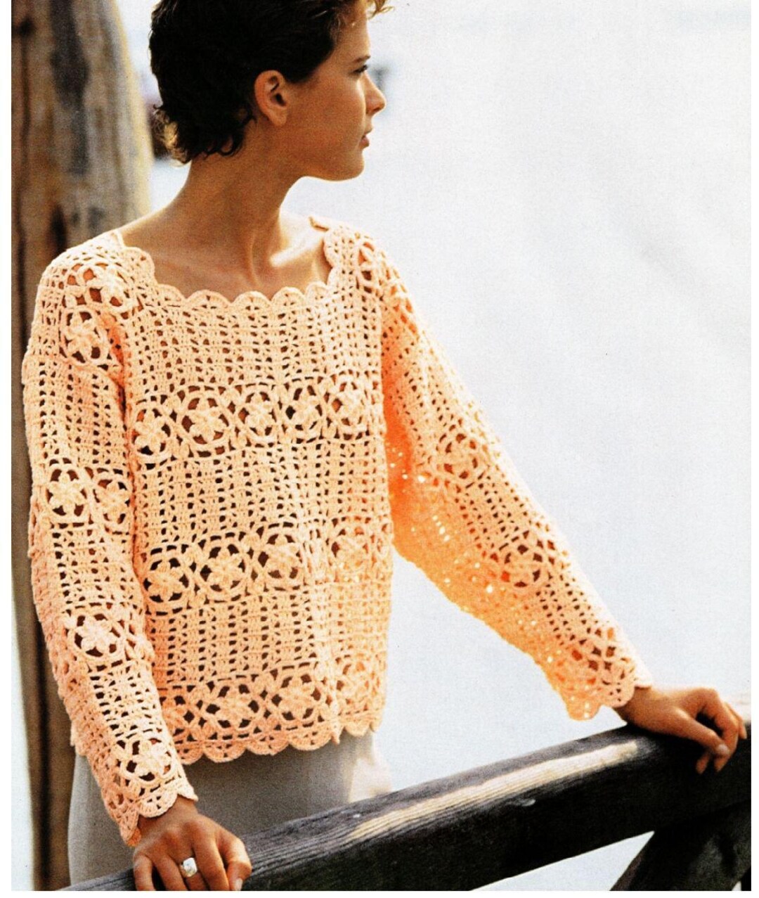 Lace Crochet Sweater Top Pattern: Women's Summer Blouse (PDF) - Etsy