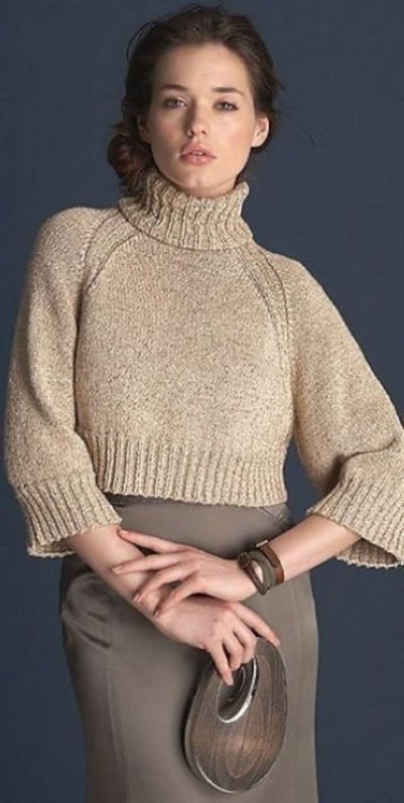 Crop Sweater Knitting Pattern Easy Sweater Beginner Pattern - Etsy