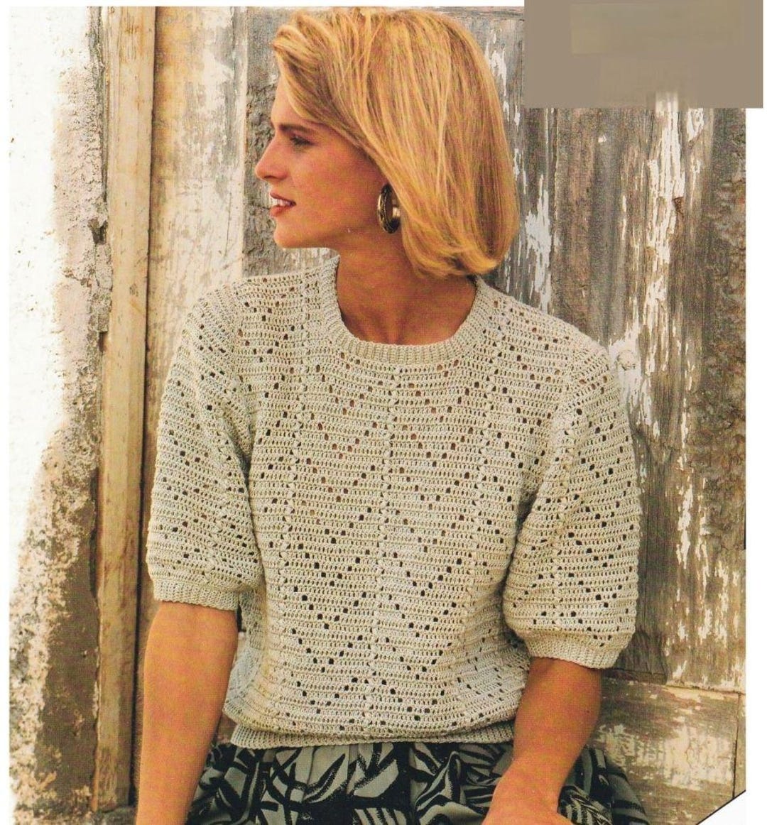 Top Crochet Pattern, Shirt Pattern, Summer Sweater Pattern Pdf Instant ...