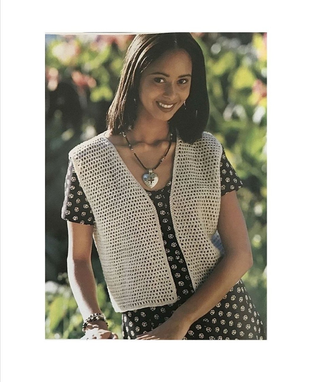 Mesh Vest Pattern Pdf, Waistcoat Mesh Ladies Women, Summer Vest Pdf ...