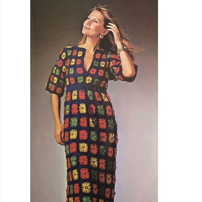 Granny Square Dress - Etsy