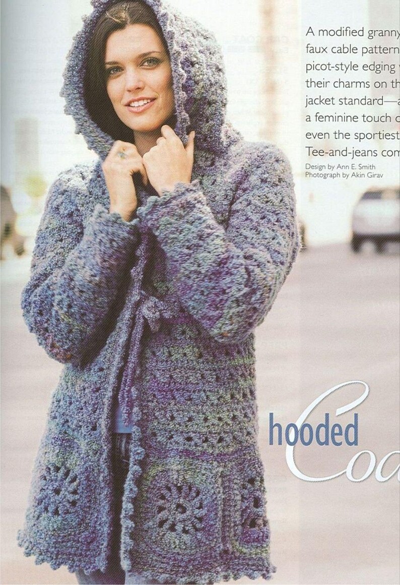 Hooded Cardigan Crochet Pattern: Women's Sweater-coat (PDF Pattern) - Etsy