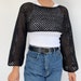 Crochet Mesh Top Pattern Mesh Sweater Crop Sweater Mesh - Etsy