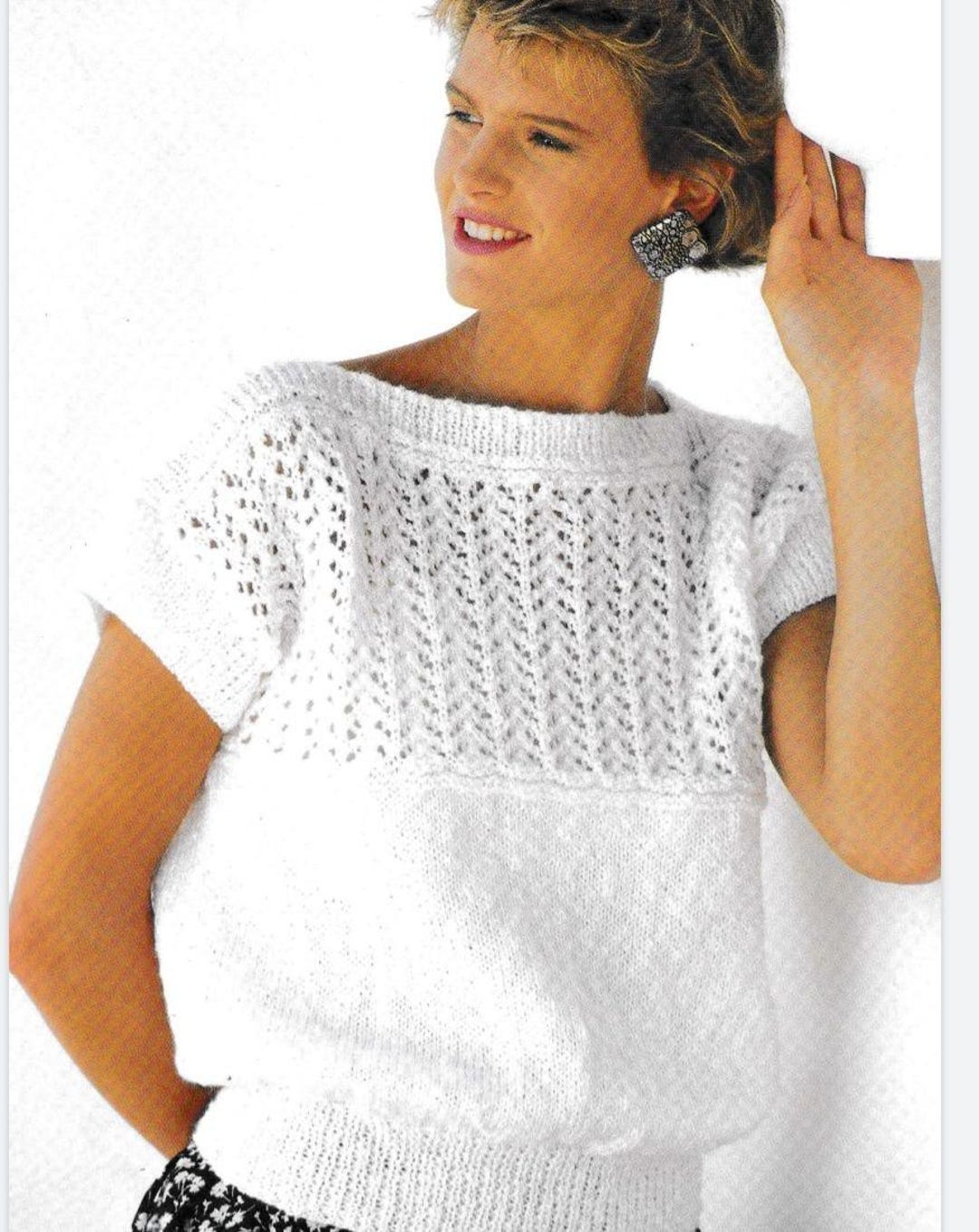 Top Pattern Knitting , Summer Sweater Knitting Pattern , Top Knit ...