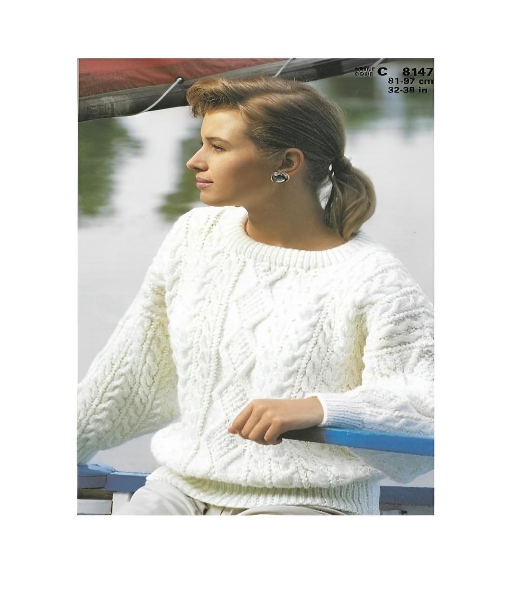 Sweater Knitting Pattern, Aran Sweater Pattern, Women Sweater, Chunky ...