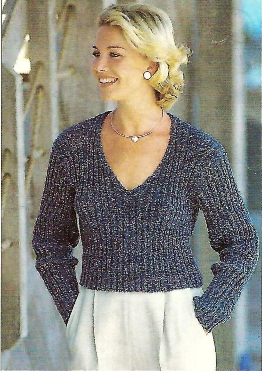 Cropped Sweater Knitting Pattern: Women's Jumper (PDF Download) - Etsy