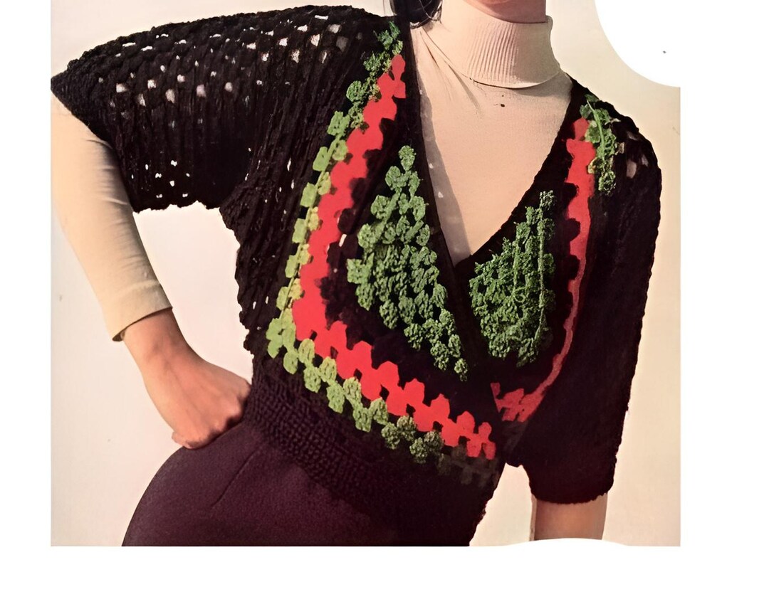 Cardigan Crochet Pattern, Cropped Cardigan Crochet, Granny Squares ...