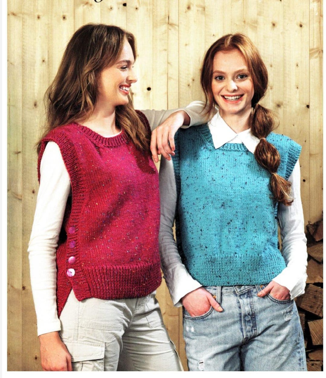 Easy Knit Vest Pattern: Beginner Women's Waistcoat (PDF Download) - Etsy
