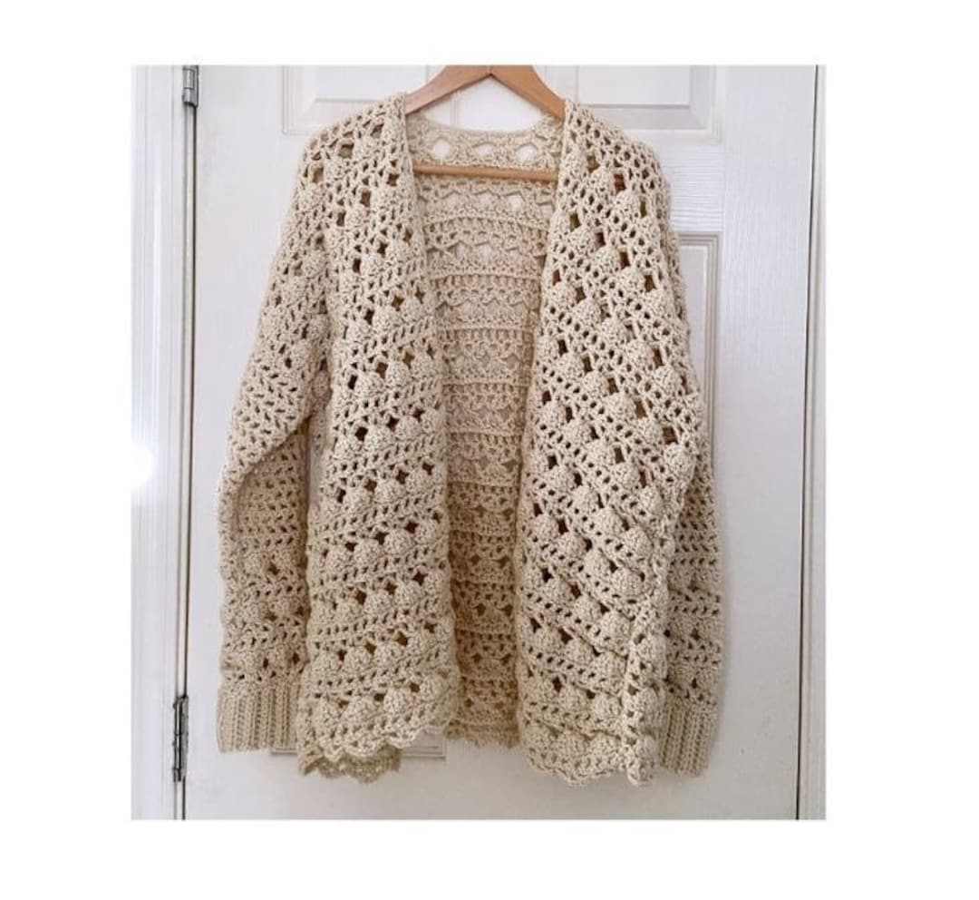 Cardigan Crochet Pattern, Women Cardigan Size XS- 5XL - Etsy