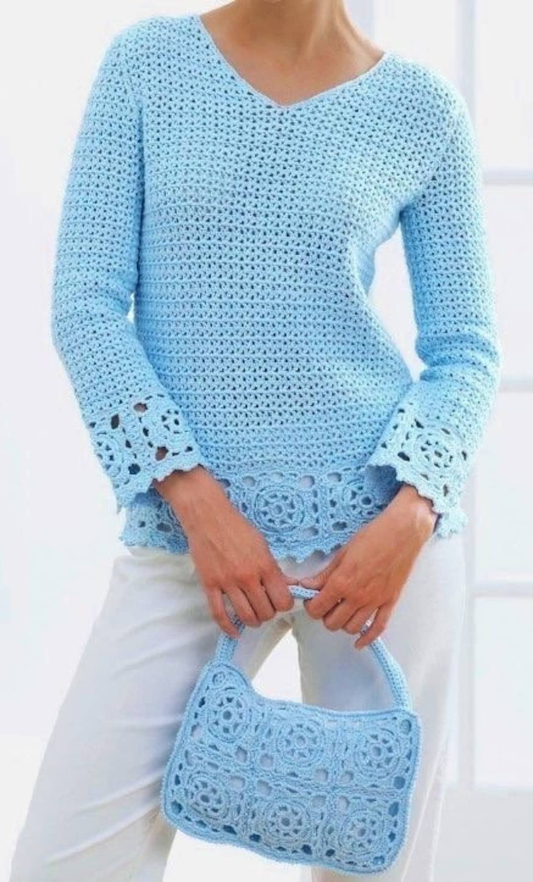 Crochet Sweater Pattern/ Crochet Pattern Tunic Women/ladies Tunic and ...