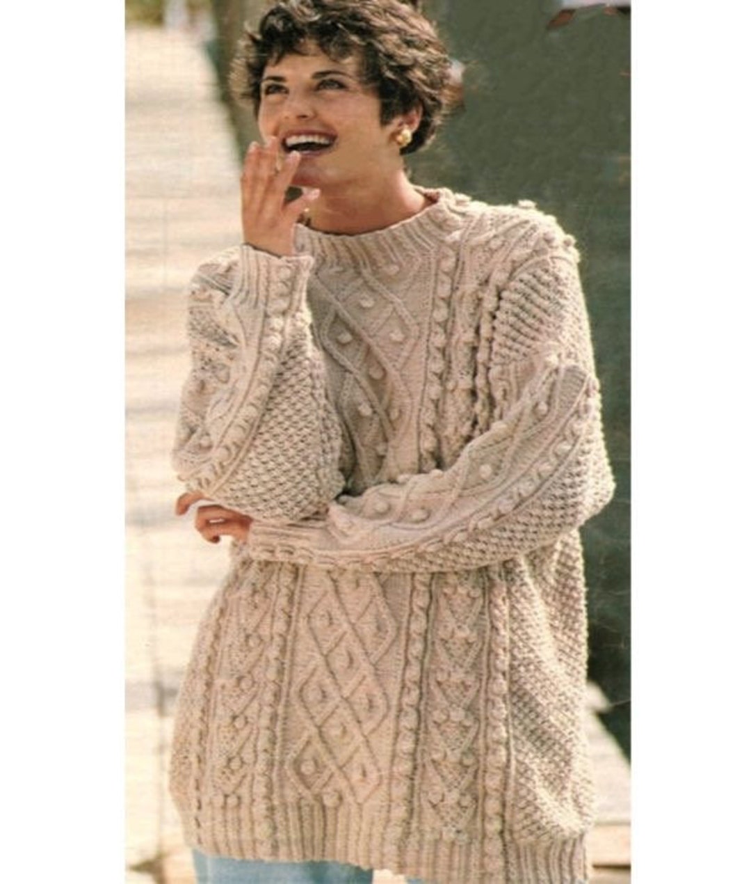 Texture Sweater Knitting Pattern, Women Sweater, Long Sweater Knitting ...